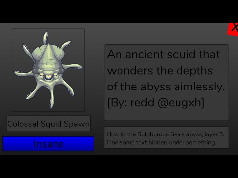 Colossal Squid Spawn [Find The Spawns] - YouTube