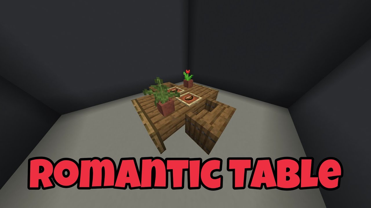 Romantic Table In Minecraft - YouTube