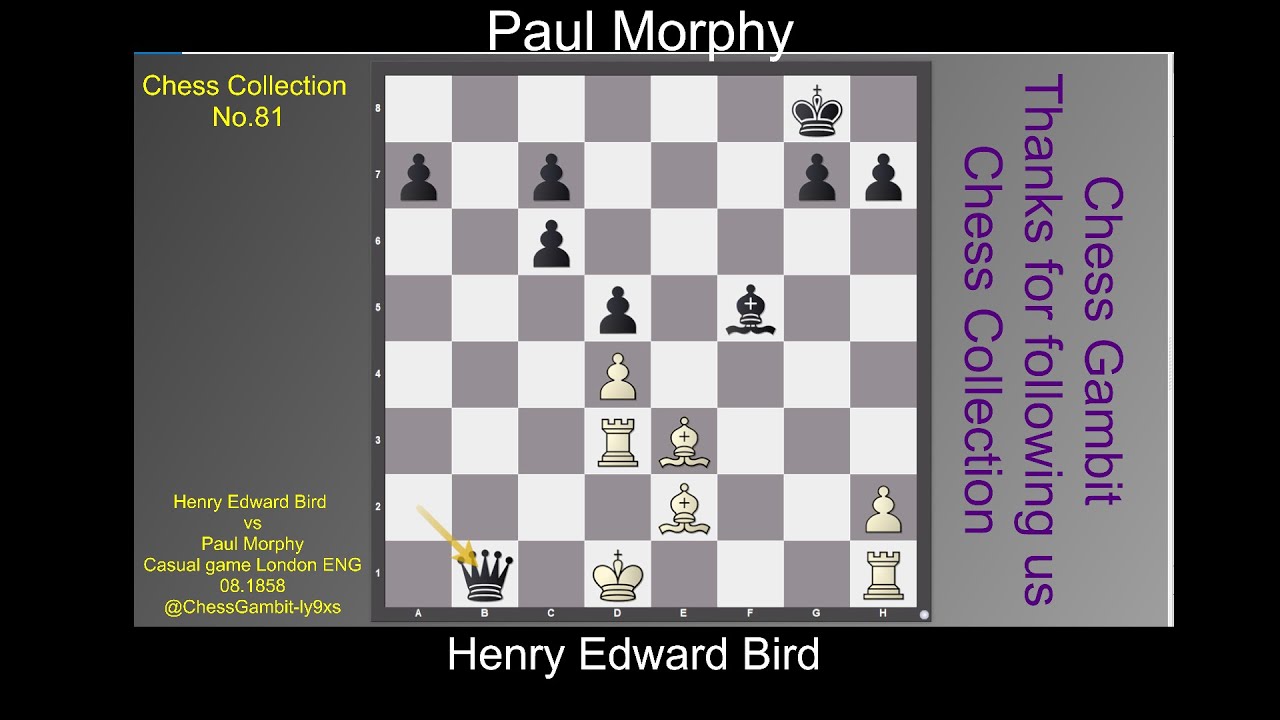 Henry Edward Bird vs Paul Morphy #Chess Collection No 81 - YouTube