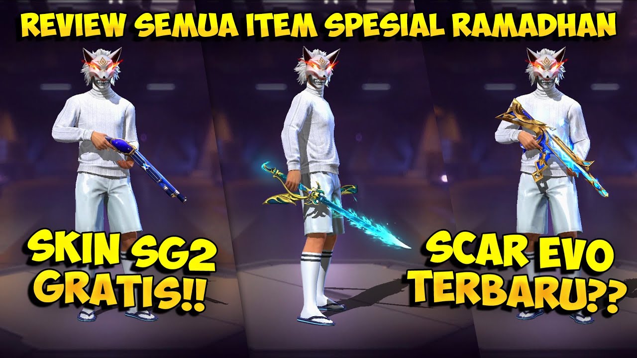 SKIN SG2 GRATIS!! Bocoran Semua Item Event Ramadhan Di Free Fire - YouTube