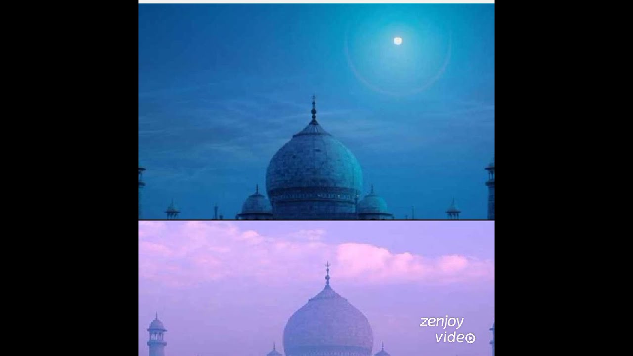 Changing Colours Of Taj Mahal - YouTube