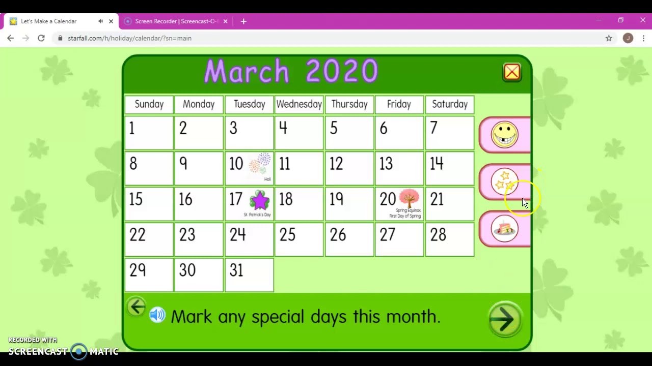 Starfall/morning meeting tutorial - YouTube