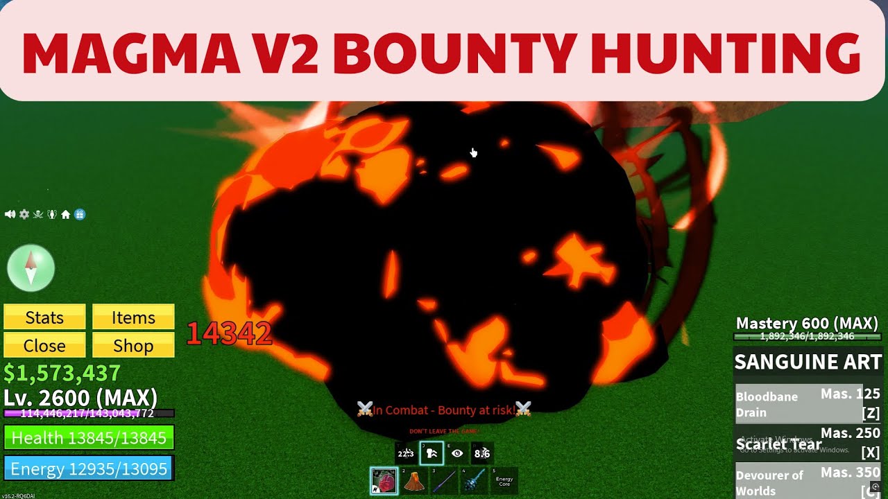 Magma v2 Sanguine Art Gravity Blade Bounty Hunting - YouTube