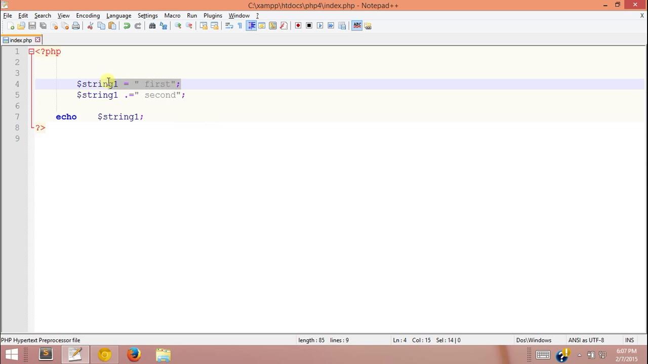 8 concatenation in php - YouTube