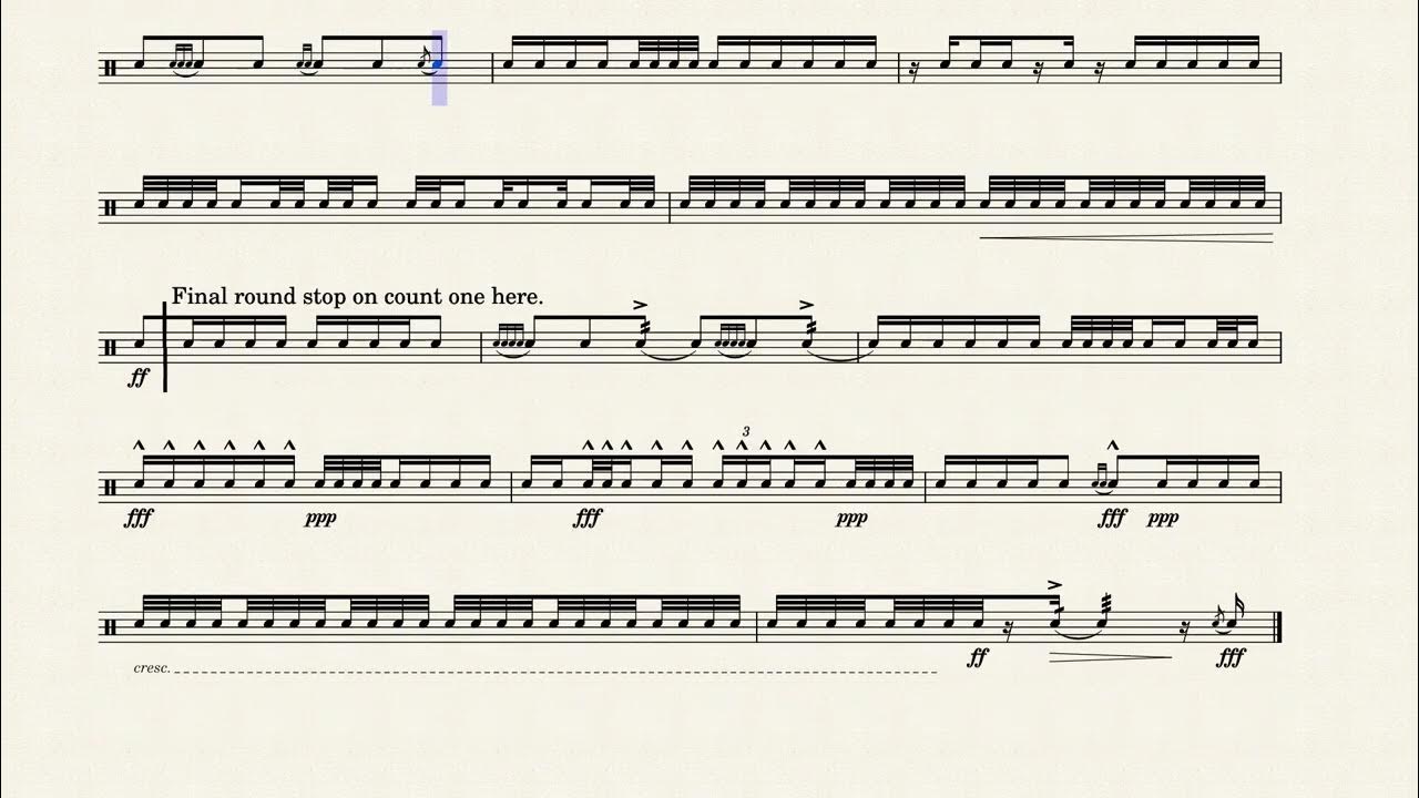 2022-2023 GMEA 11-12 Snare Drum Etude by Anthony J. Cirone - YouTube