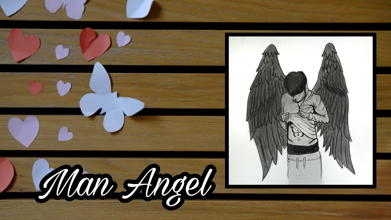 How To draw a six pack man angel | easy for beginners - YouTube