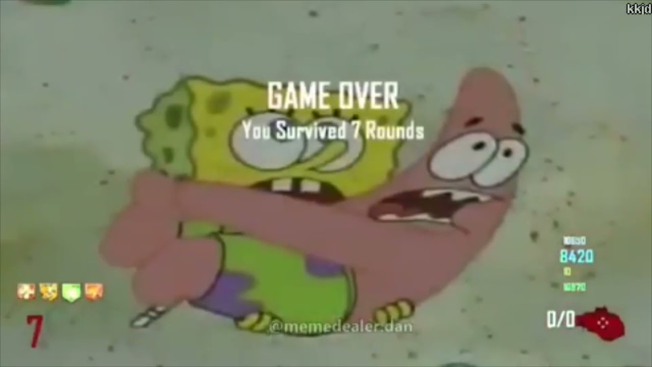SpongeBob Game Over Meme Tranzit - YouTube