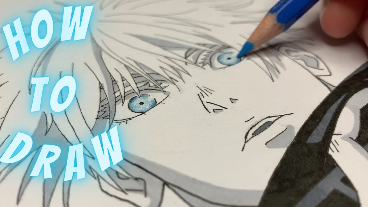 The Full Process Of Drawing Gojo Satoru !!! - YouTube