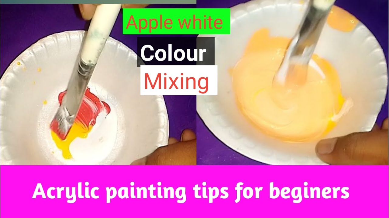 How to mixed Apple white colour. Acrylic painting tips for beginers ...