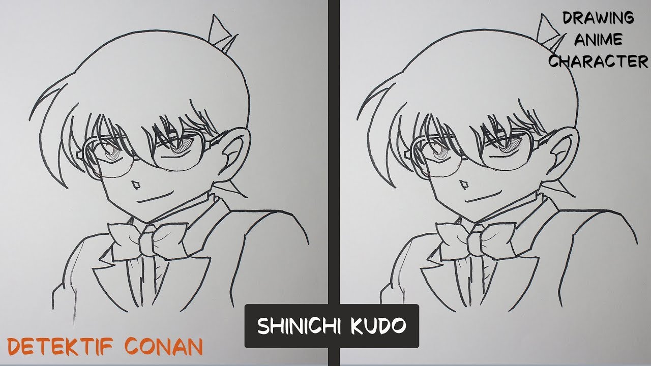 Drawing ANIME - SHINICHI KUDO (Detective Conan) - YouTube