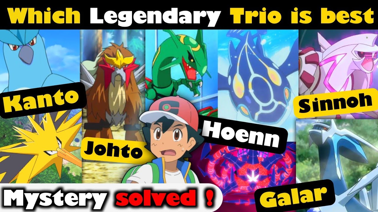 Which Legendary pokemon trio is best |Strongest pokemon group in hindi ...