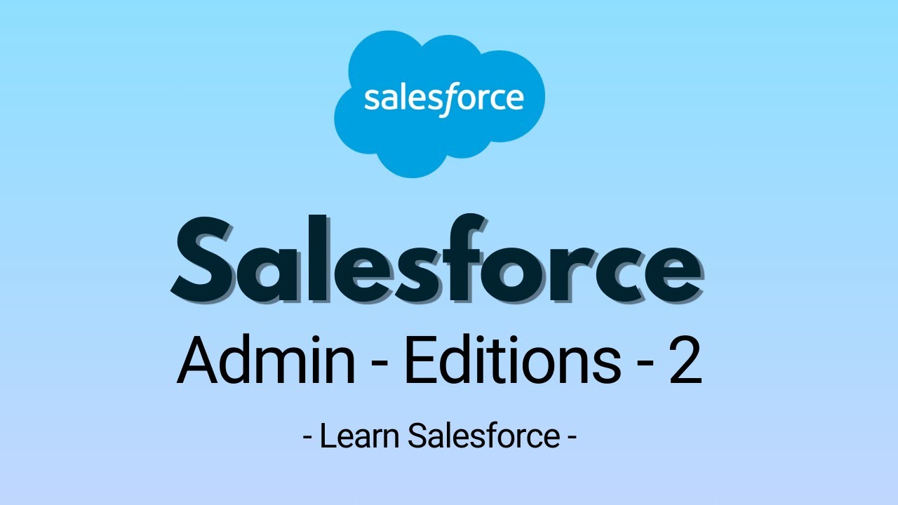 Salesforce Admin Editions 2 Salesforce Tutorial For Beginners Salesforce Training Youtube