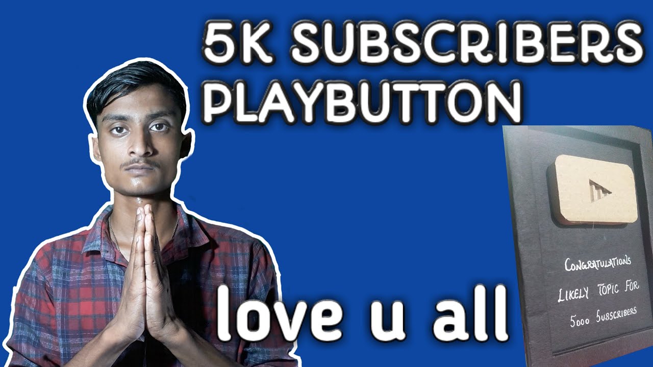 5000 Subscriber Play Button Special | 5k playbutton | subscriber gift ...