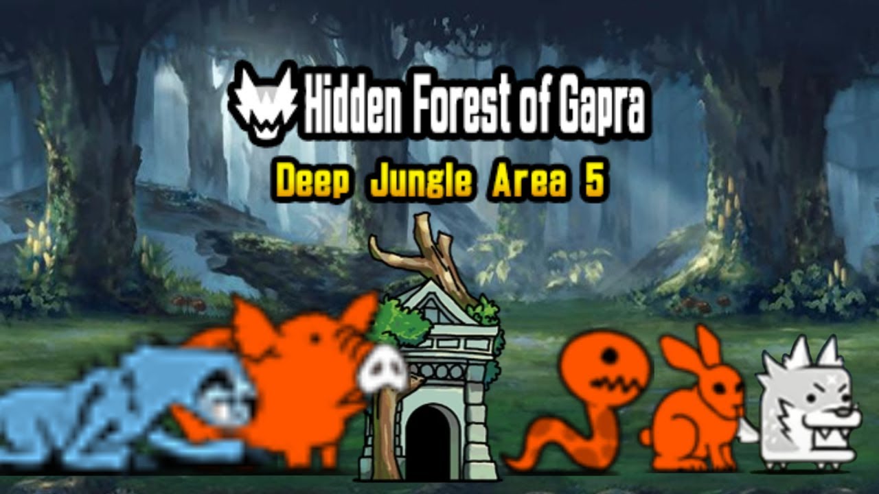 [The Battle Cats] Hidden Forest of Gapra: Deep Jungle Area 5 - YouTube