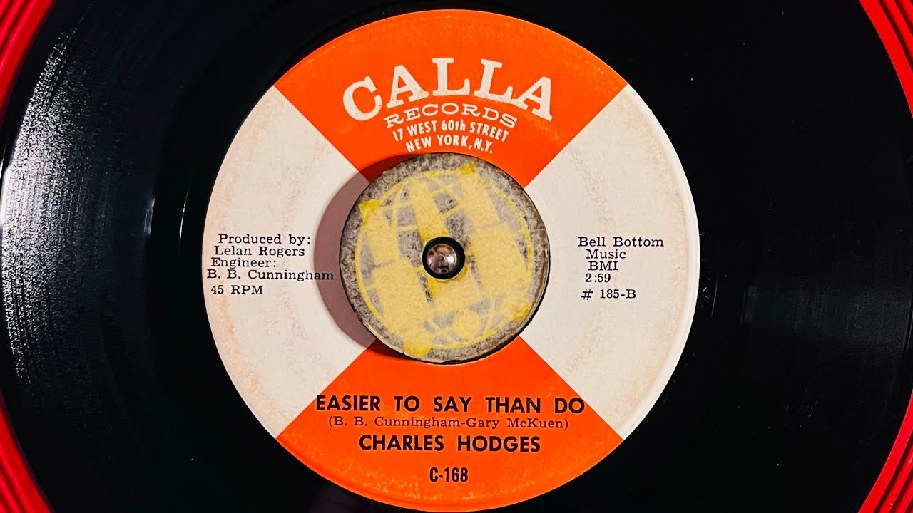 CHARLES HODGES 1969 " EASIER TO SAY THAN DO " 60s southern soul classic ...