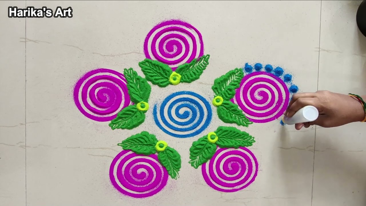 Creative Rangoli | Unique Rangoli Designs | Easy Rangoli | Festival ...