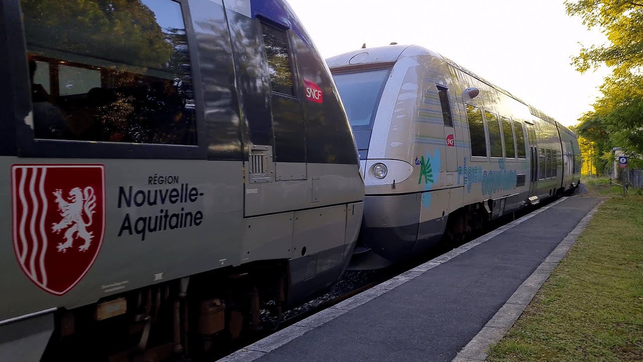 Train B81500 - Gare de Sarlat - YouTube