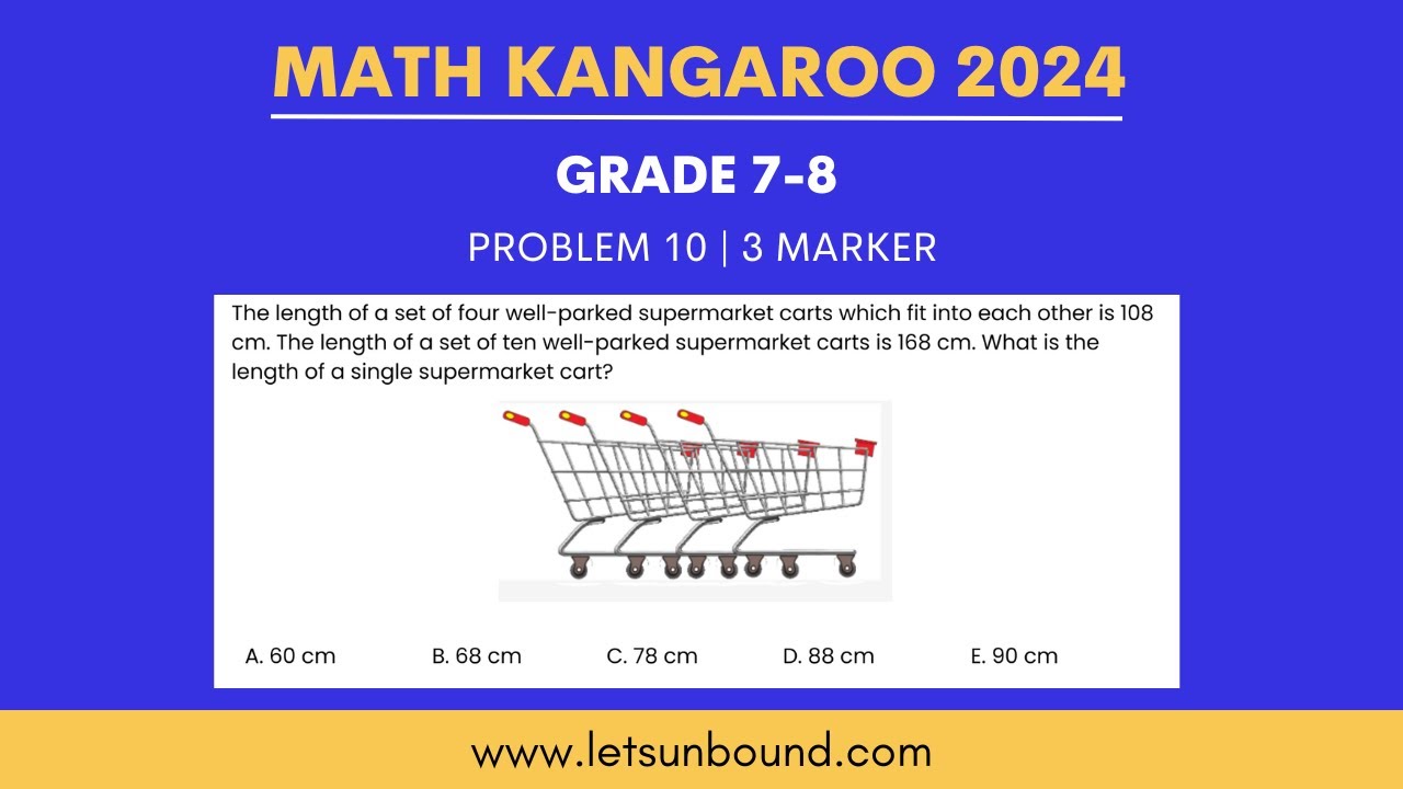 Math Kangaroo 2024 Solutions I Level 7-8 I Problem 10 - YouTube