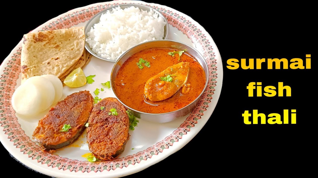 आज काय lunch मध्ये? Surmai Fish Thali. सुरमईचा रस्सा आणि सुरमई फ्राय ...