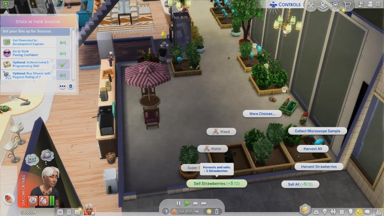 Sims 4 Nova Curious is still stuck in coworkers shadow. - YouTube