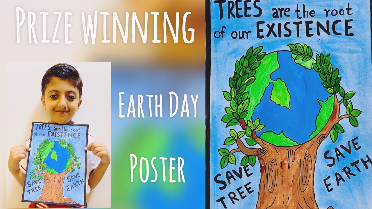 How To Draw Earth Day Poster|World Earth Day Drawing|Save Earth Save ...