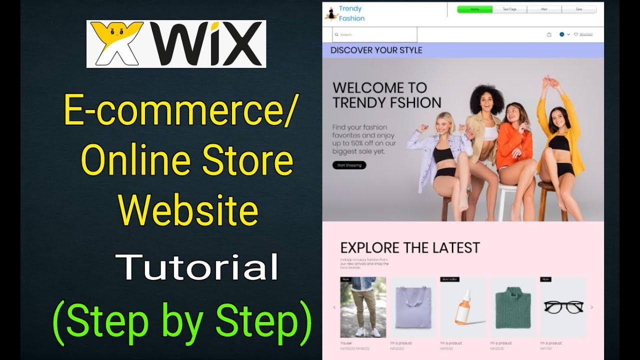 How to make a wix ecommerce or online store website tutorial Step by ...