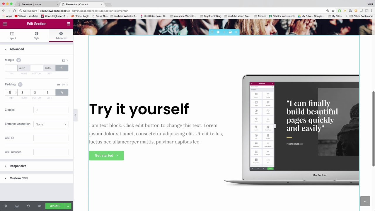 Full Width Page Section In Elementor YouTube