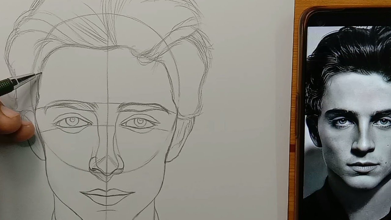 How to draw portrait ️ in easy steps | basic of portrait drawing 😍 ...