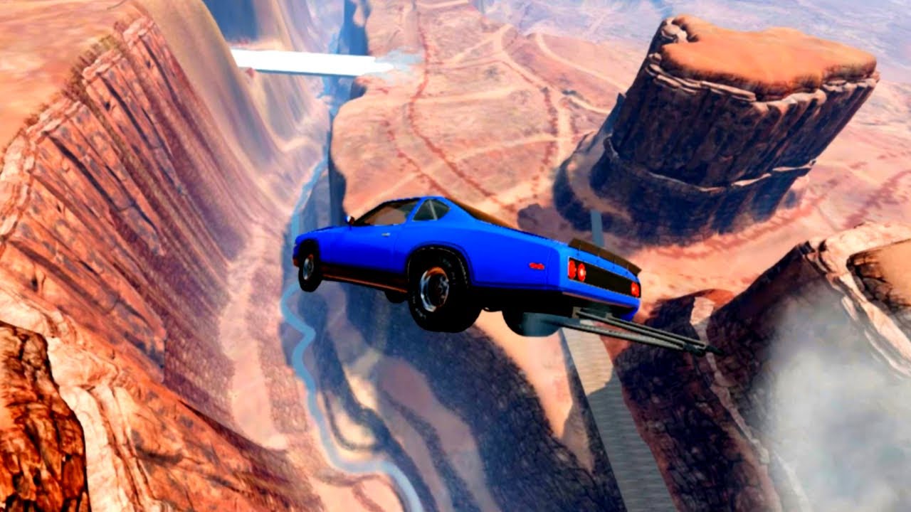 Speed In Canyon Cars Jumps And Crushes Edition ӏ BeamNG Drive Game ...