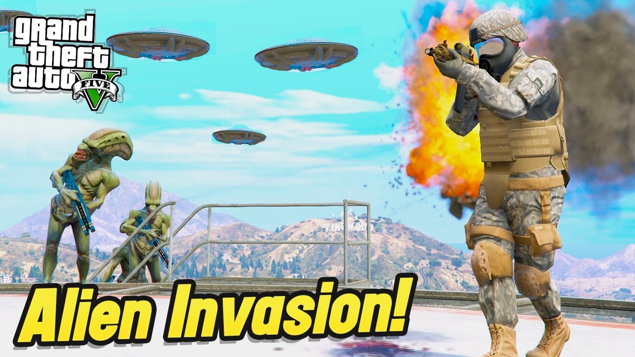 THE ALIEN INVASION MOD! (GTA 5 Mods) - YouTube