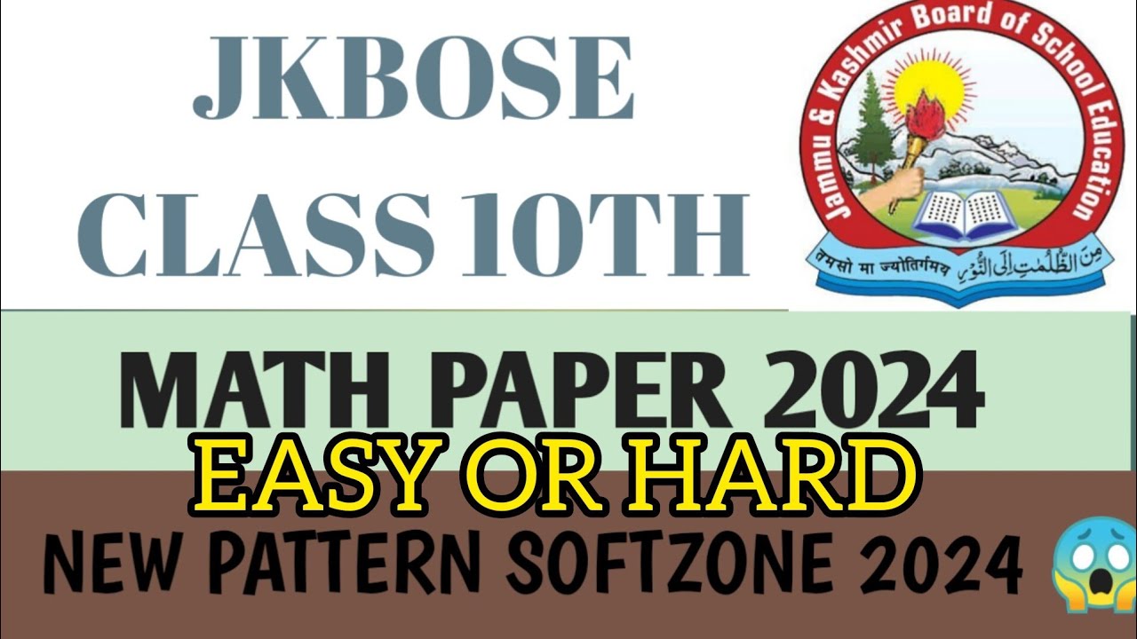 class 10th todays math paper softzone 2024|jkbose class 10th math paper ...