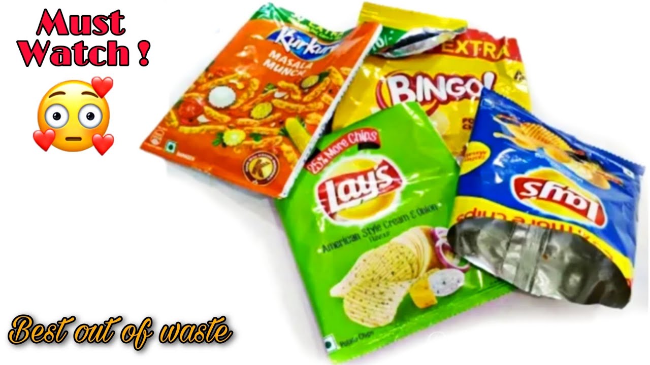 Best Out of Waste Chips Packet Craft Ideas | Birthday Gift Ideas - YouTube