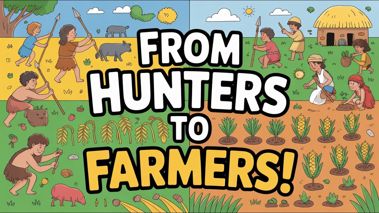 The History of Farming – From Hunters to Farmers 🌾 | Early Human Life ...