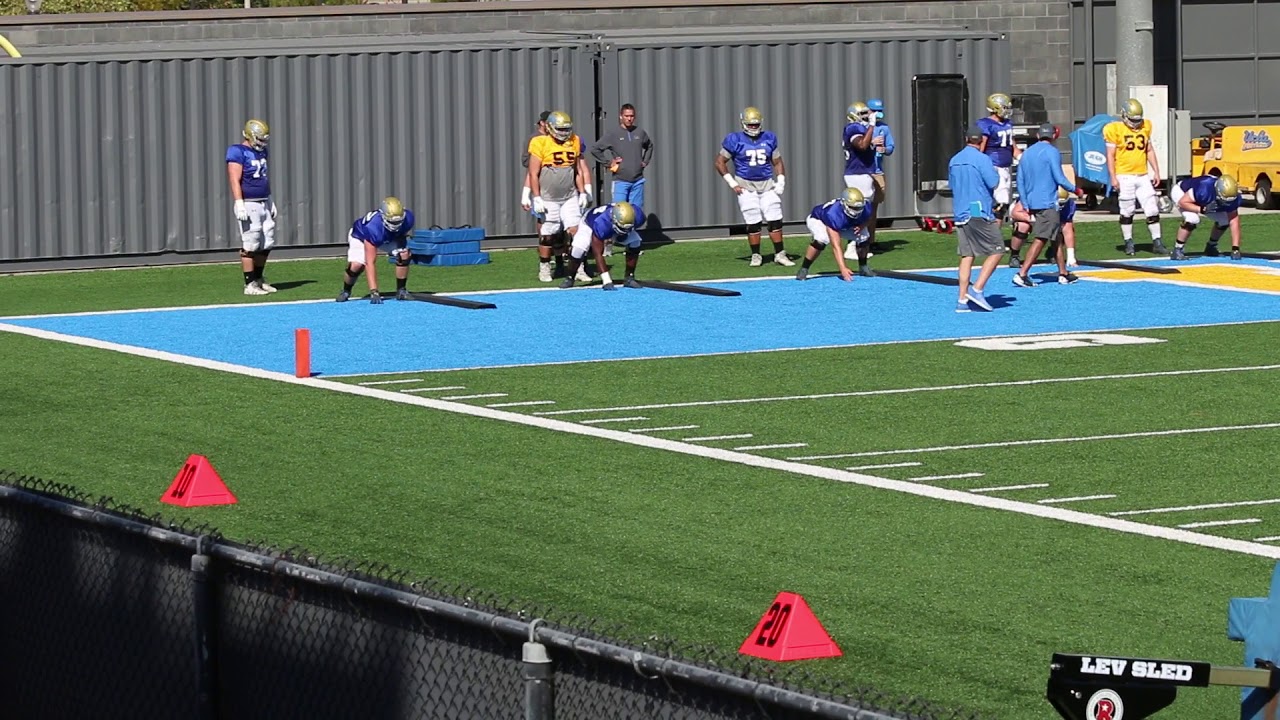 2018 UCLA Football Spring Practice Offensive Line Drills, Part 2 - YouTube