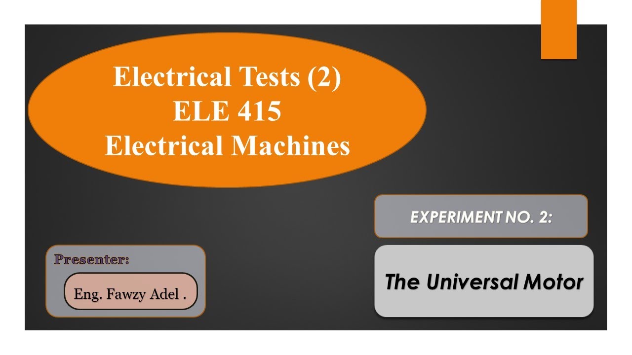 Exp.2) Universal motor (part-2) - YouTube
