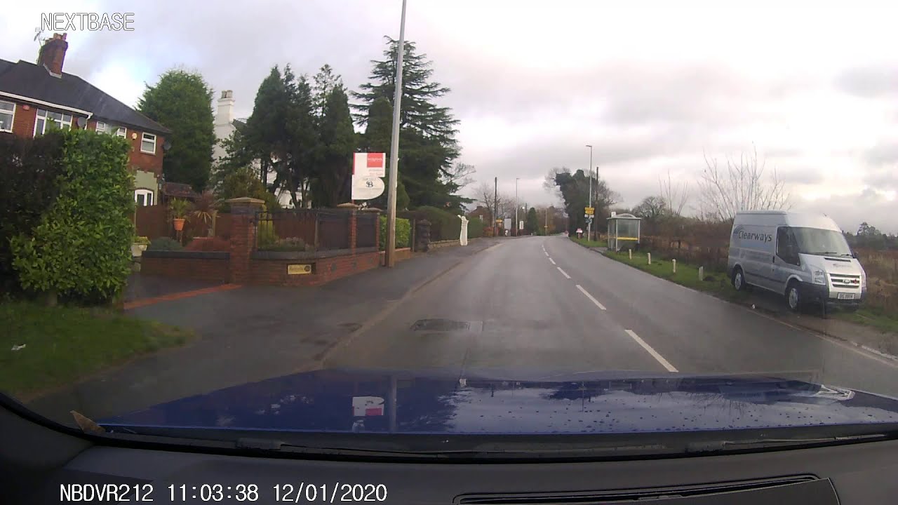B5078 Radway Green Road & B0577 east into Alsager, Cheshire. 12/01/2020 ...