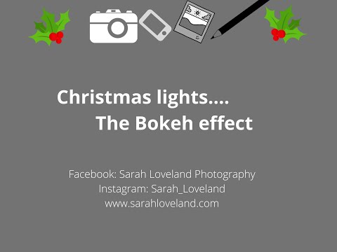 A very quick video with some Christmas lights bokeh tips!