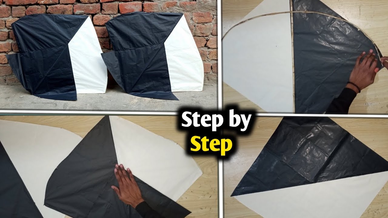 How To Make Doubel Shaded Kite 'How To Make Kite Glue | How To Attach ...