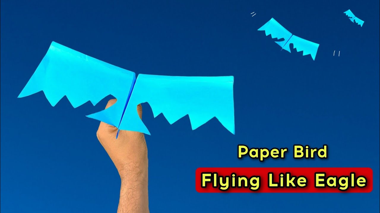 how to make paper bird (flying like eagle) , new flying bird plane ...