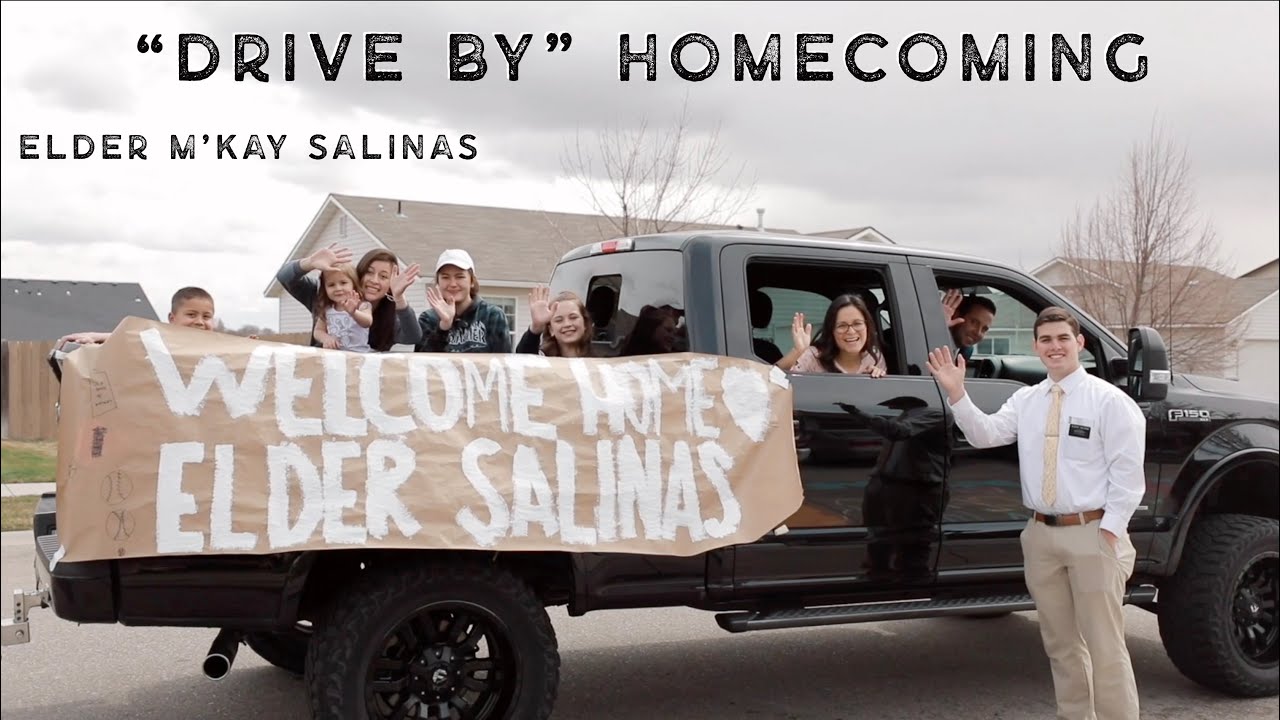 Drive By Homecoming // Elder Salinas LDS Missionary Homecoming - YouTube