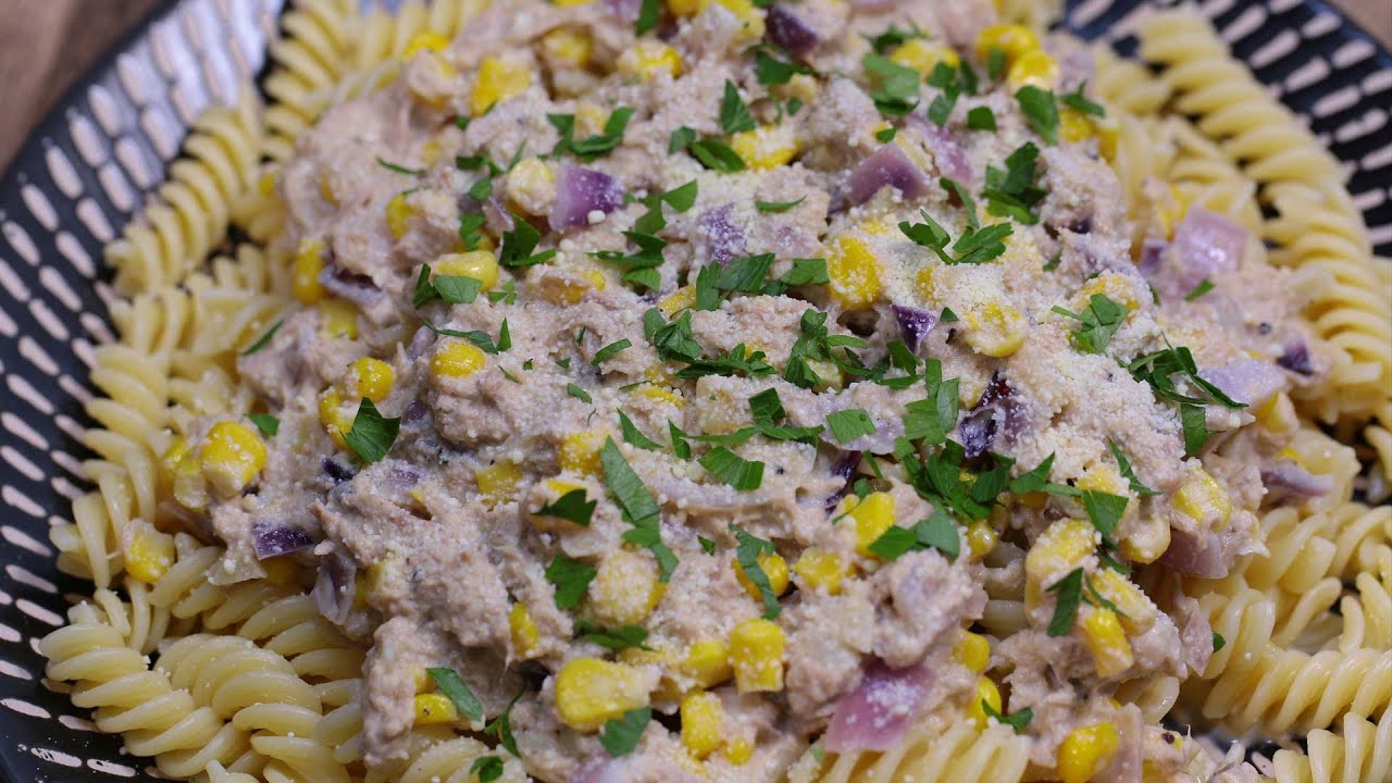 TUNA CORN PASTA RECIPE - YouTube