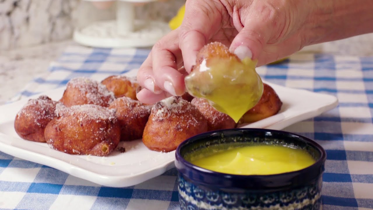 Lemon Fritters with Lemon Curd - YouTube