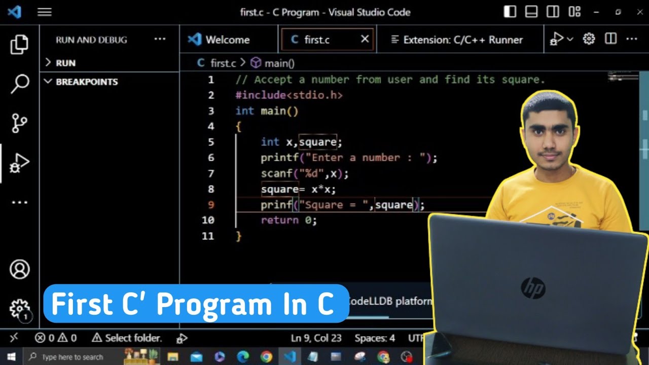 How To Write First Program In C ️ Print Hello World In C Vs Code