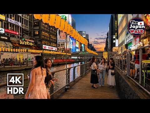 Osaka Night Walk – Dotonbori's Summer Festival Atmosphere | Japan | 4K HDR