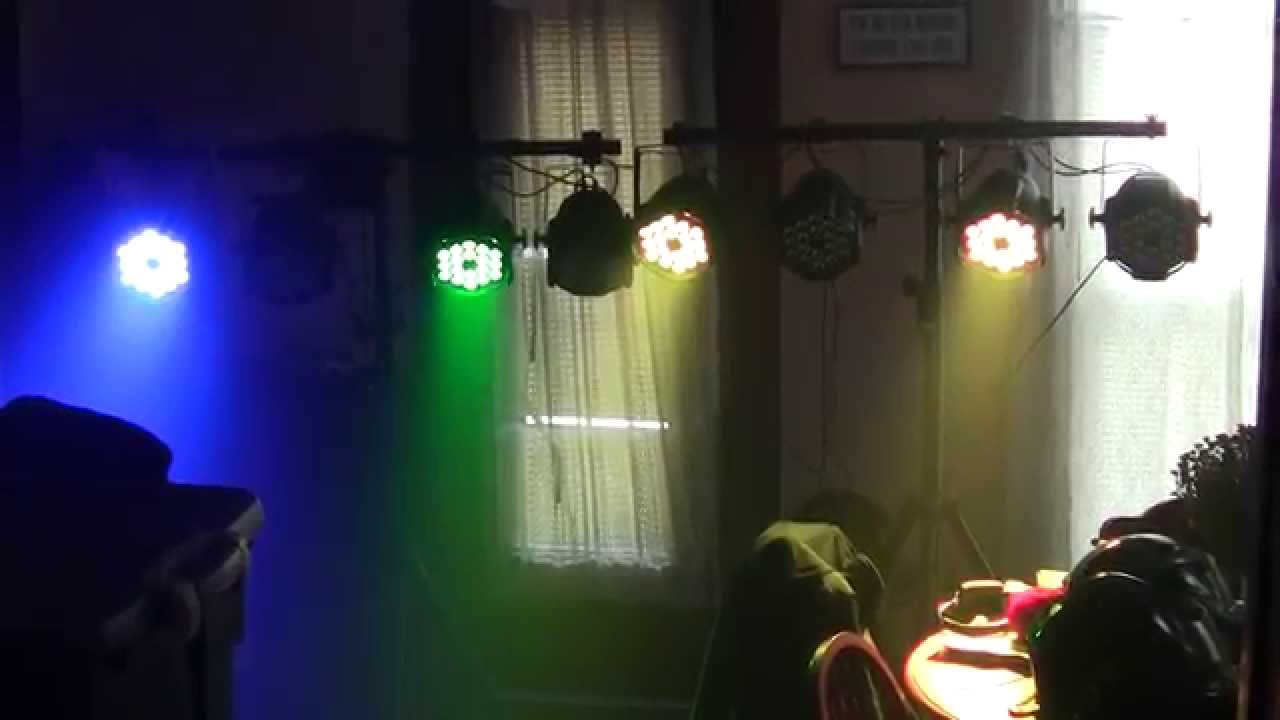 8 LED Par light show - YouTube