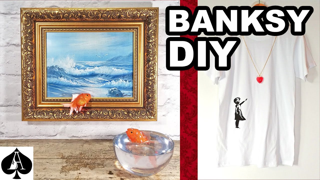 Making Banksy Goldfish Art from Epoxy Resin plus BONUS Girl with ...