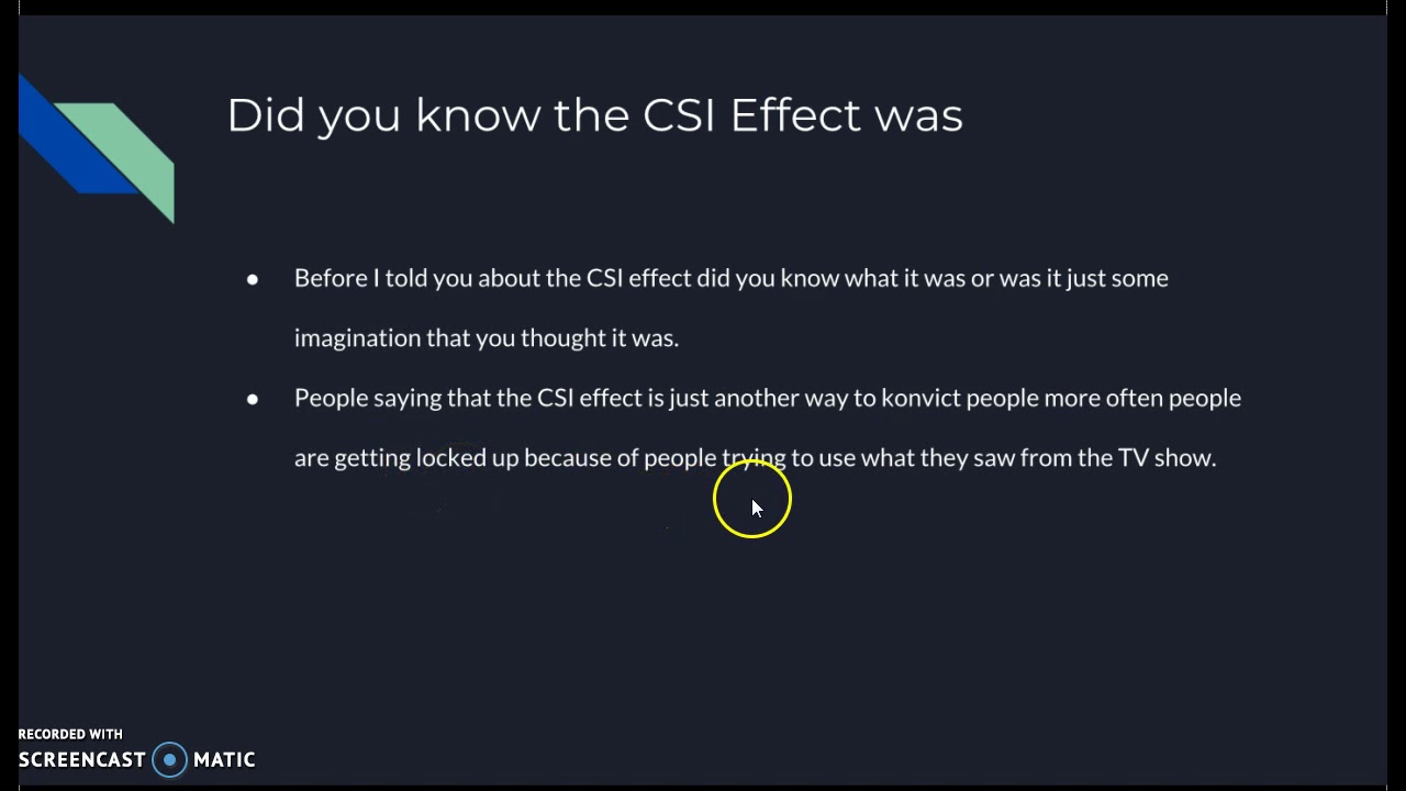 CSI Effect - YouTube