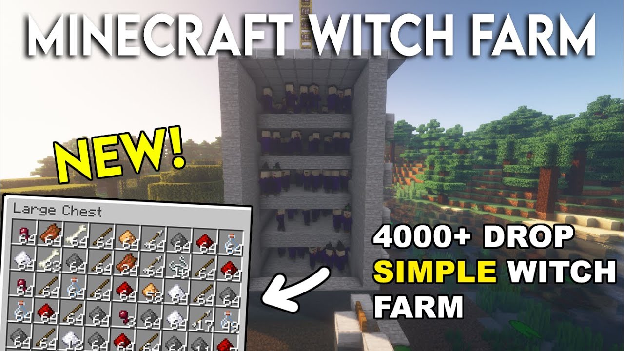 NEW Witch Farm Tutorial in Minecraft 1.20 - YouTube