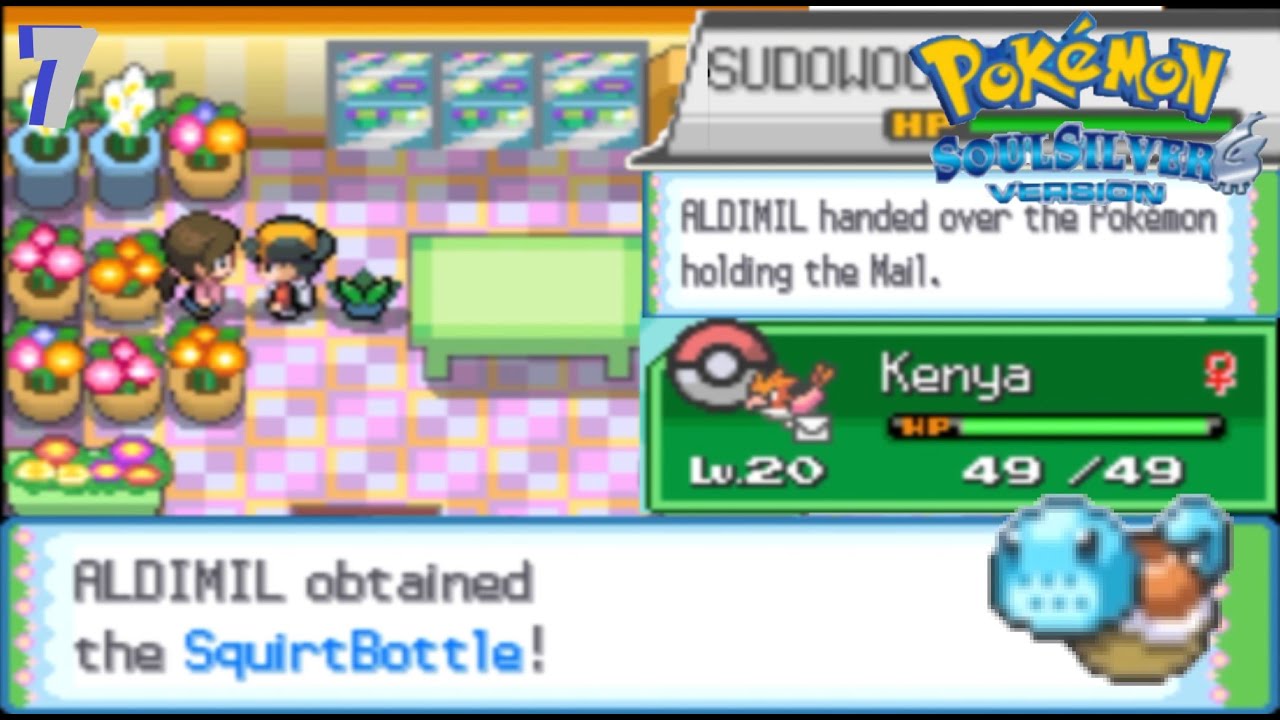 Watering can, Squirtbottle location #7 | Pokemon Soulsilver Gameplay ...