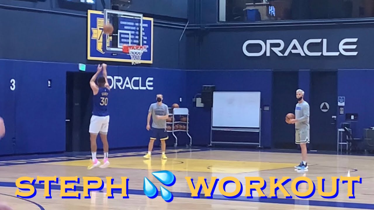 📺 Stephen Curry workout after Warriors training camp practice at Chase ...